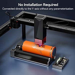 Woxcker ARot5 Rotary Roller, Y-axis Rotary Roller 360° Rotation Perfect for Engraving Cylindrical Objects, Cups, Bottles, Pens, Adjustable 6-100mm, Compatible with Most Cutter and Engraver Machine