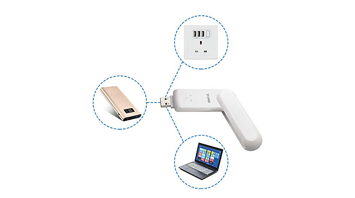 TUOSHI USB WiFi range Extender, Portable 300M Dual Antenna USB WiFi ...
