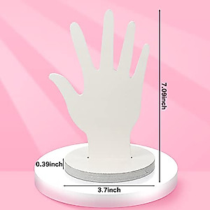 Weysat 12 Pcs Wooden Hand Form Bracelet Jewelry Display Stand Holder Aesthetic Mannequin Fingers Jewelry Organizer for Bracelet Ring(White)