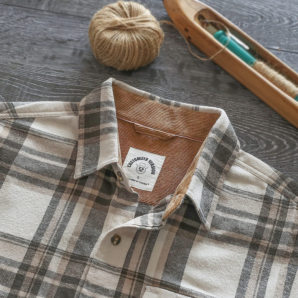 Dubinik® Mens Flannel Shirts Long Sleeve Flannel Shirt for Men Casual Button Down Brushed 100% Cotton Shirt