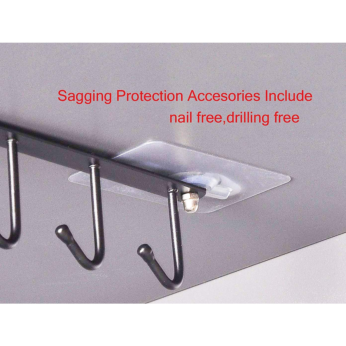 2pcs Mug Hooks Mug Holder Under Cabinet,BAIEUEJO Coffee Cups Holder Hanger no Drilling,Kitchen Utensil Hooks,Storage Hooks ​for Cups/Kitchen Utensils/Ties Belts/Scarf/Keys Storage (White)