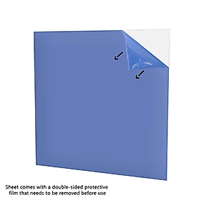 Acrylic Clear Plexiglass Cast Sheet 1/4" x 24" x 24" Nominal