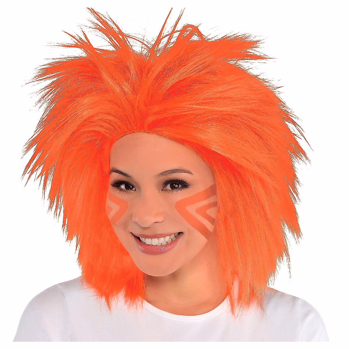 Crazy Wig Orange Headwear - One Size Fits All (1 Count) - Ideal Costume Accessory for Parties & Events