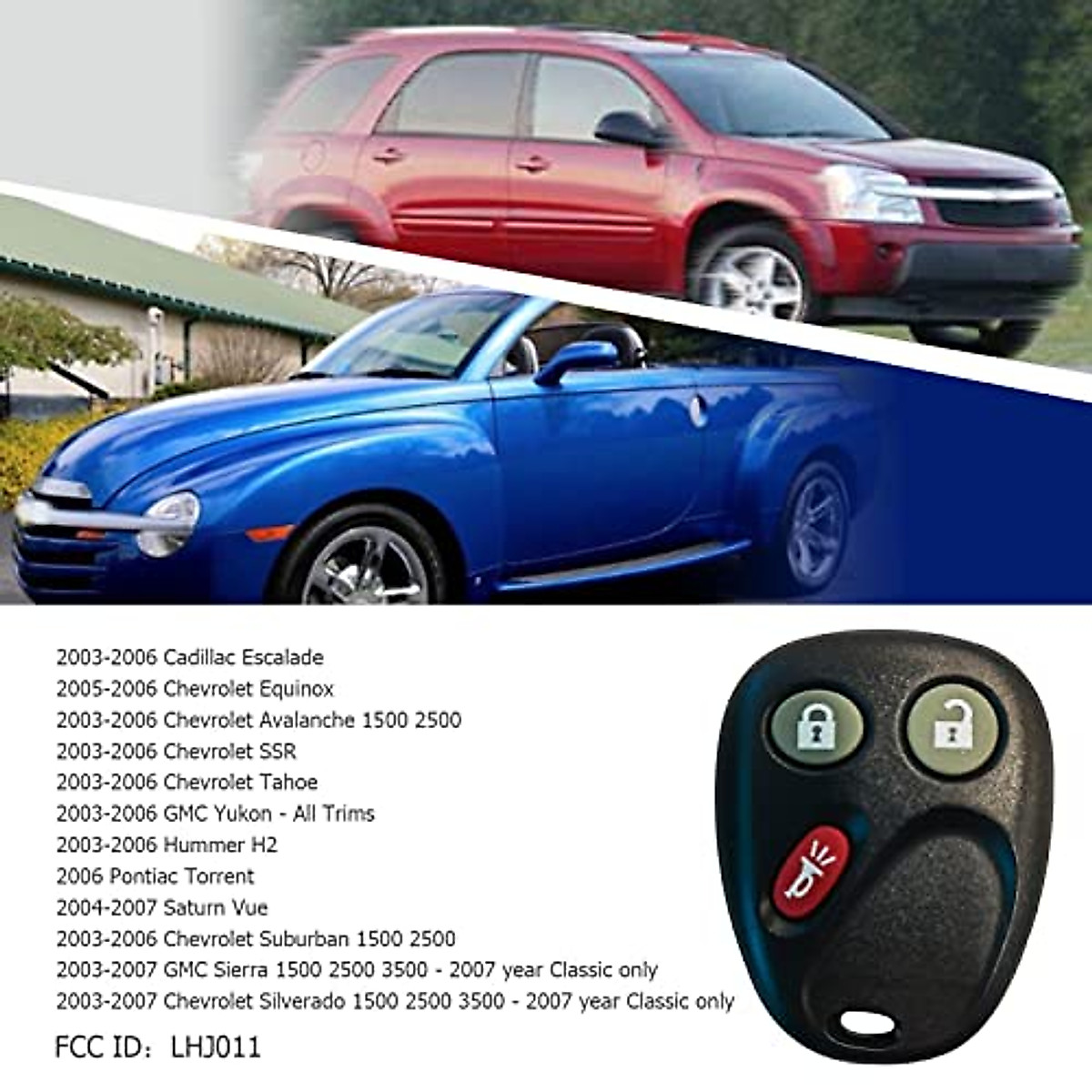 BestKeys 2005 Chevrolet Silverado 1500 2500 3500 Keyless Entry Remote Key Fob