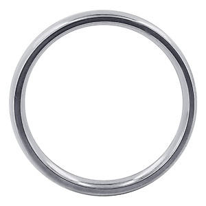 Gem Avenue Stainless Steel Elegant Comfort Fit 4mm Wedding Band Ring For Women, A Gift for Special Occasions Size 7