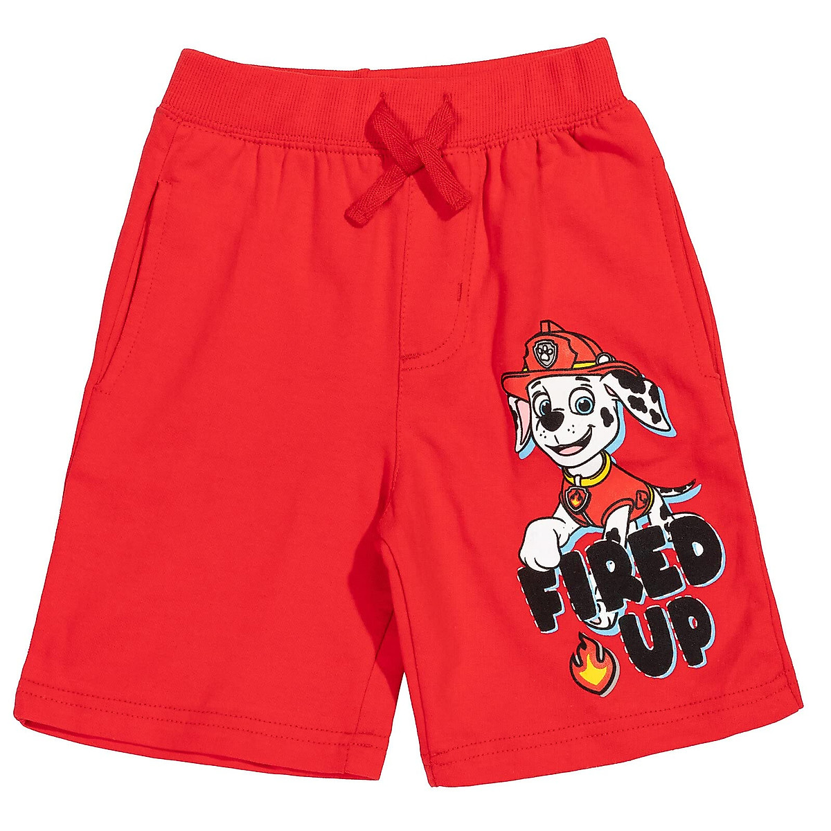 Paw Patrol Marshall Rubble Chase Toddler Boys French Terry 3 Pack Shorts Grey/Blue/Red 4T