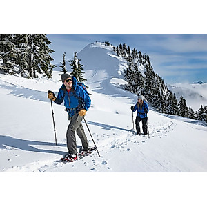 Crescent Moon All Terrian Unisex Snowshoe - Sawtooth 27 (Blue): Unisex All Terrain Snowshoe with Award Winning Single Loop Pull Binding, Stainless Steel Crampons and Heel Lifts