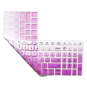 Keyboard Skin Compatible for Dell Inspiron 15 3000 3501 3502 3505, Dell Inspiron 15 17 5000 5584 5590 5593 5594 5598 5501 5502 5505 5508 5509 7000 7500 7590 7591 7501 7506 7706 7790 7791 (Purple Ombre