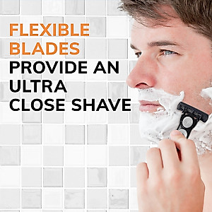 BIC Flex 4 Hybrid Men's 4-Blade Disposable Razor, 2 Handles and 20 Cartridges, Smooth and Close Shave