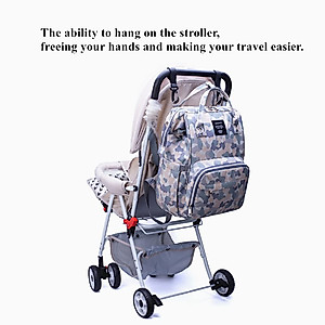 Armbq Camo Diaper Bag Backpack Multi-Function Diaper Bag for Baby Care Essentials Waterproof Travel Baby Bag for Mom Dad
