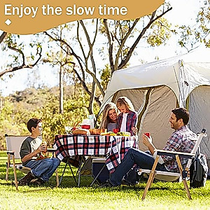 Lallisa 2 Pcs Camping Chair Ultralight Camp Chair, Thicken 600D Oxford Low Lawn Chairs for Concerts Light Portable Folding Beach Chair Supports 253 lbs Carbon Steel Armchairs for Hiking Fishing Picnic