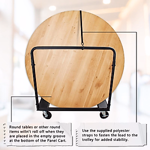 ZHAIUPON Steel Panel Truck,1500 LBS Panel Dollies Cart,Heavy Duty Drywall Sheet Cart for Lumber Furniture Warehouse Garage,with 4 Braking Casters