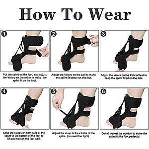 2 Pack Plantar Fasciitis Relief Night Splint, Upgrade 3 Adjustable Foot Brace Plantar Fasciitis Night Splint, Foot Drop Orthotic Brace, Fit Women Men Plantar Fasciitis Relief Heel Achilles Pain