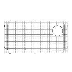 KRAUS KBG-GR2514 Bellucci Series Stainless Steel Kitchen Sink Bottom Grid with Soft Rubber Bumpers for 30-inch Kitchen Sink