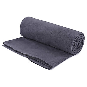 Fleece Sleeping Bag Liner Travel Sheet Camping Sleep Sack Ultralight Zippered Storage Bag Full Sized Zipper Backpacking Blanket for Traveling, Camping, Hiking, Outdoor Activities (Grey)