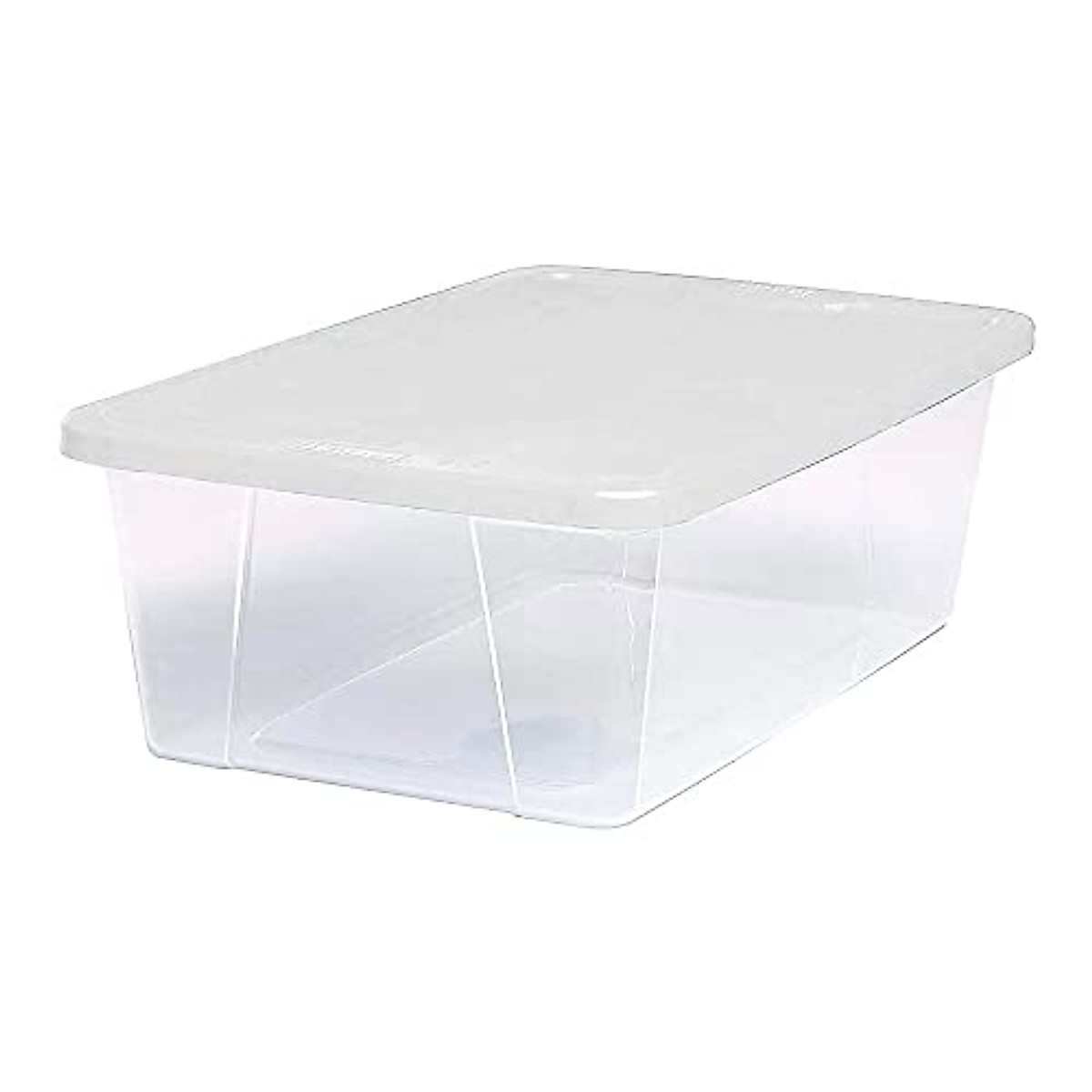 Homz 6 Quart Plastic Multipurpose Stackable Storage Container Bins with Secure Latching Lid for Home and Office Organization, Clear (10 Pack)