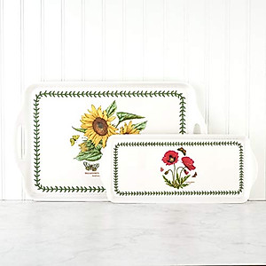 Pimpernel Botanic Garden Collection Sandwich Tray | Serving Platter | Crudité and Appetizer Tray | Made of Melamine | Measures 15.1" x 6.5" | Dishwasher Safe
