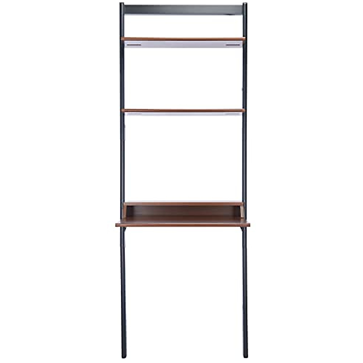 Safavieh Home Collection Pamella Honey Brown and Charcoal 2-Shelf Leaning Desk DSK9400A, 0