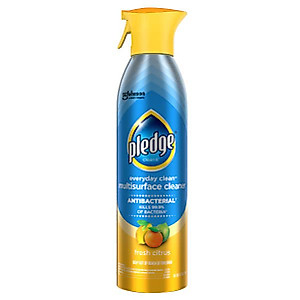 Pledge Antibacterial Multisurface Cleaner Spray, Fresh Citrus - Household Antibacterial Spray, 9.7 oz, Packaging May Vary