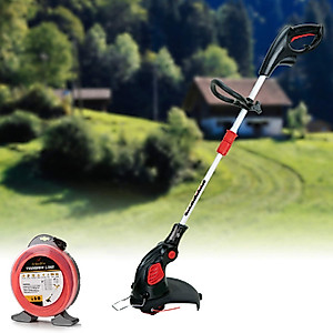 A ANLEOLIFE 1-Pound Commercial Square .080-Inch-by-557-ft String Trimmer Line Donut,with Bonus Line Cutter, Orange