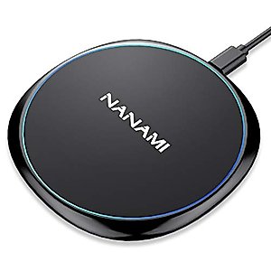 Fast Wireless Charger, NANAMI 7.5W Charging Pad Compatible iPhone 14/13/13 mini/12/SE 2/11/11 Pro/XS Max/XR/X/8, 10W Qi Charger for Samsung Galaxy S23/S22/S21/S20/S10/S9/S8/Note 10+/9/8 & 5W AirPods 2
