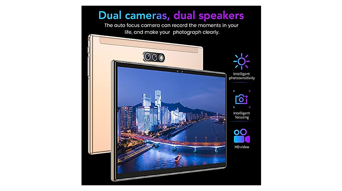 Gold Tablet with HD IPS Screen & Octa Core CPU