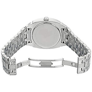 Bulova Men's Crystals Phantom Stainless Steel 3-Hand Quartz Watch, Cushion Shape Dial and Curved Mineral Crystal Style: 96B296