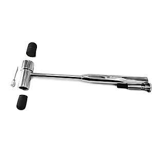 MEDSPO Professional Medical Reflex Hammer | Neurological Diagnostic | Surgical Taylor Percussion | Rubber Head | Neurological Neuro Instruments Tools (Reflex Hammer with Pin Brush)