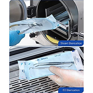 JMU Self Sealing Sterilization Pouches 3.5" x 10" (3.5x9) Autoclave Sterilizer Bags, 200/Box