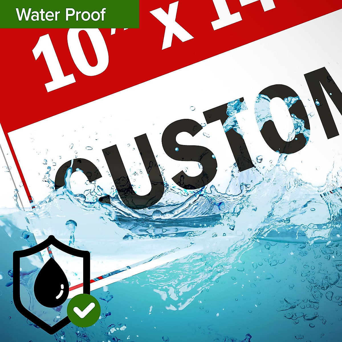 Custom Sign, Custom Sign for Business, Indoor/Outdoor use. 10x14 Inches, Rust Free .040 Aluminum, Fade Resistant, Made in USA by My Sign Center (Header)