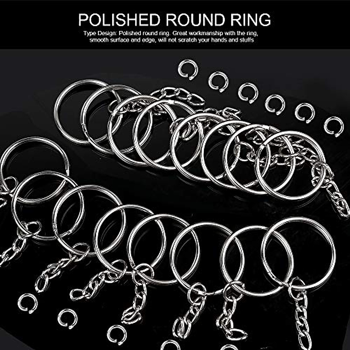 20PCS Key Chain Rings Teenitor Key Chain Rings 1 Inch Key Chain Rings for Crafts, Key Chain Rings, Keychain Key Chain Ring for Crafts