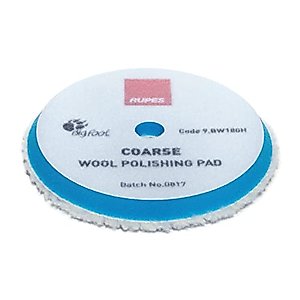 RUPES Wool Polishing pad for Car Sanding, Polishing & Waxing, Dual Action Polisher Pad, Car Cleaning Supplies for Compounding(Blue, 150/170mm, Coarse)