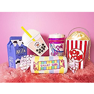 Bewaltz Novelty Handbags, Fun Shape Purse Chainstrap Tween Style Fresh Popcorn Striped
