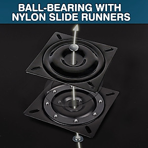 Boat Seat Swivel, Bar Stool Swivel Plate Replacement, Square Swivel Mechanism for Furniture Recliner Chair and Boat Seat