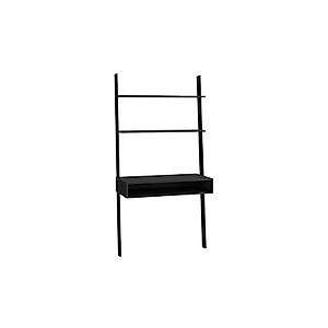 Manhattan Comfort Cooper Mid Century Modern Home and Office Ladder Desk Organizer, 36.61", Black