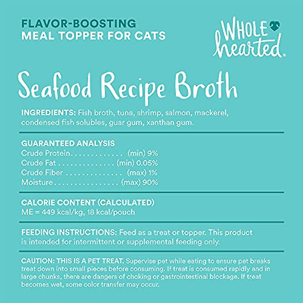 WholeHearted Flavor-Boosting Wet Cat Meal Topper Broths Variety Pack, 1.4 oz, Count of 12