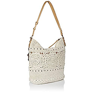 The Sak unisex adult Women's Sequoia Crochet Hobo Handbag, Natural Medallion, One Size US