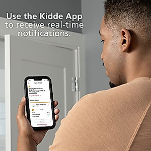 Kidde WiFi Water Leak Detector & Freeze Alarm, Alexa Device, Smart Leak Detector for Homes with App Alerts,White