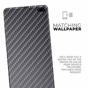 DesignSkinz Textured Black Carbon Fiber Protective Vinyl Decal Wrap Skin Cover Compatible with The Samsung Galaxy S20 (Screen Trim & Back Glass Skin)
