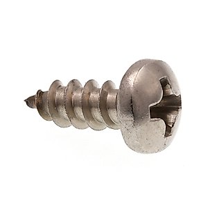 Prime-Line 9019151 Sheet Metal Screw, Self-Tapping, Pan Head Phillips, #6 X 3/8 in, Grade 18-8 Stainless Steel, Pack of 100