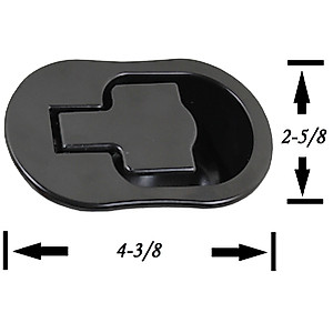 Reliable Recliner Replacement Parts HANDLE COMES WITH CABLE HOOK Sturdy Large Oval Black Solid Aluminum Metal Pull Recliner Handle 4-3/8" by 2-5/8" fits Ashley and Other Manufacturer Brands.