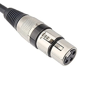 tisino Female XLR to 1/4 (6.35mm) TS Mono Jack Unbalanced Microphone Cable Mic Cord for Dynamic Microphone - 6.6 FT/2 Meters