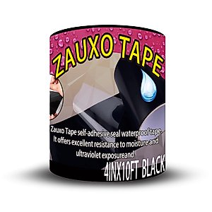 ZAUXO 4inX10ft Rubberized Seal Patch Tape - Waterproof Tape Seal and Patch Leaks for Home RV Roof Plumbing and Pool Repairs, Underwater, Indoor Outdoor