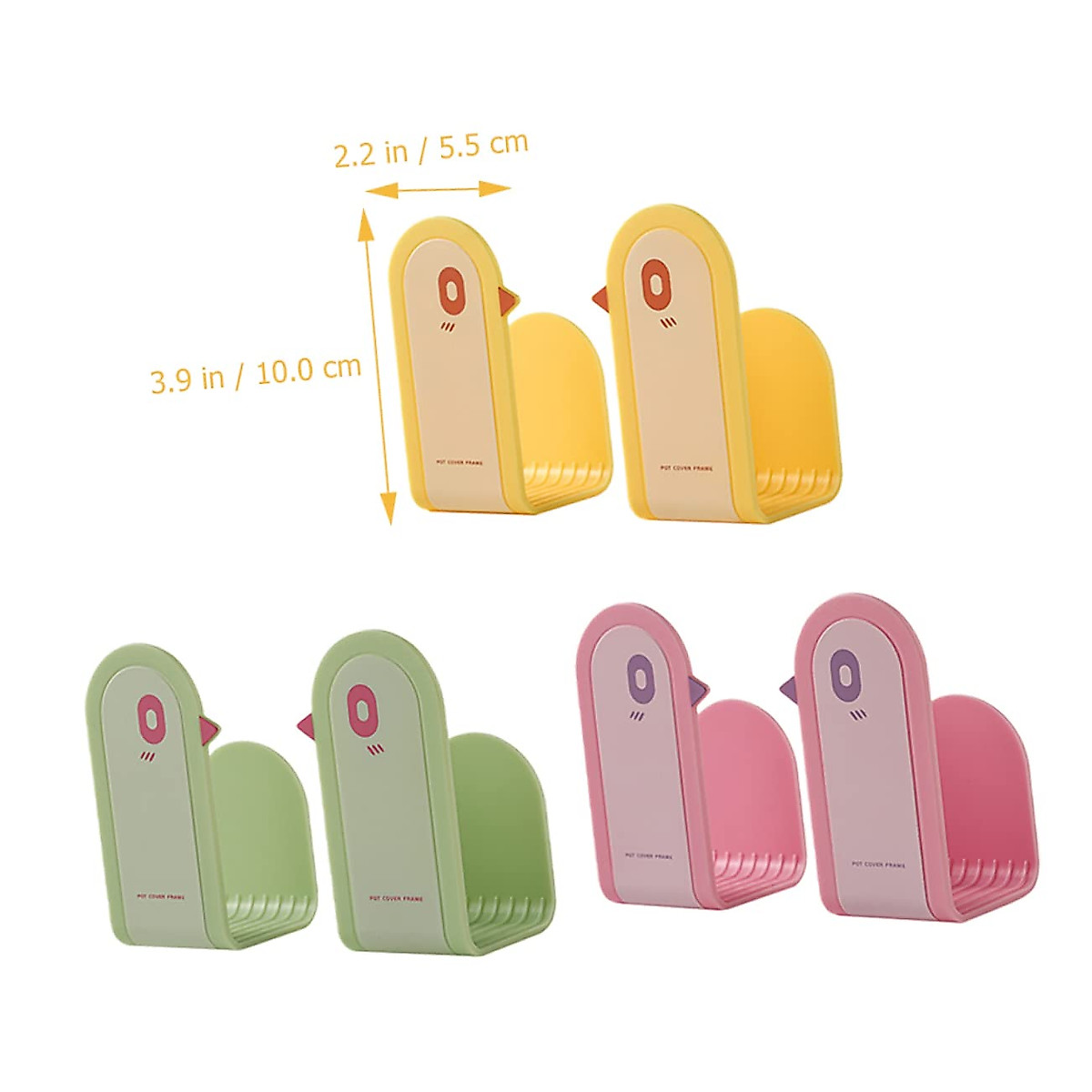 Cabilock 3 Pairs Nailless Pot Lid Holder Wall Pot Lid Organizer Cabinet Pans Organizer Rack Dish Drying Rack Pan Lid Shelves Brackets Cutting Board Organizer Abs Chopping Board Cover Frame