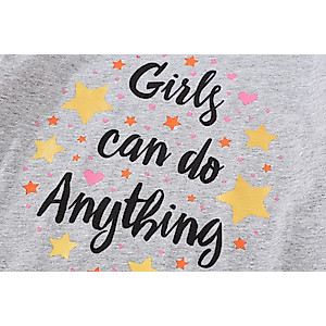 UNICABBIT21 Pajamas for Girls Cute Cat Unicorn Long Sleeve and Pants PJS Set Big Kids Cotton Sleepwear Set Size 6-16 (16, Grey&Pink)