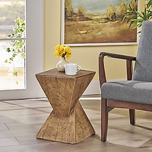 Christopher Knight Home Kajsa Outdoor Lightweight Concrete Accent Table, Natural