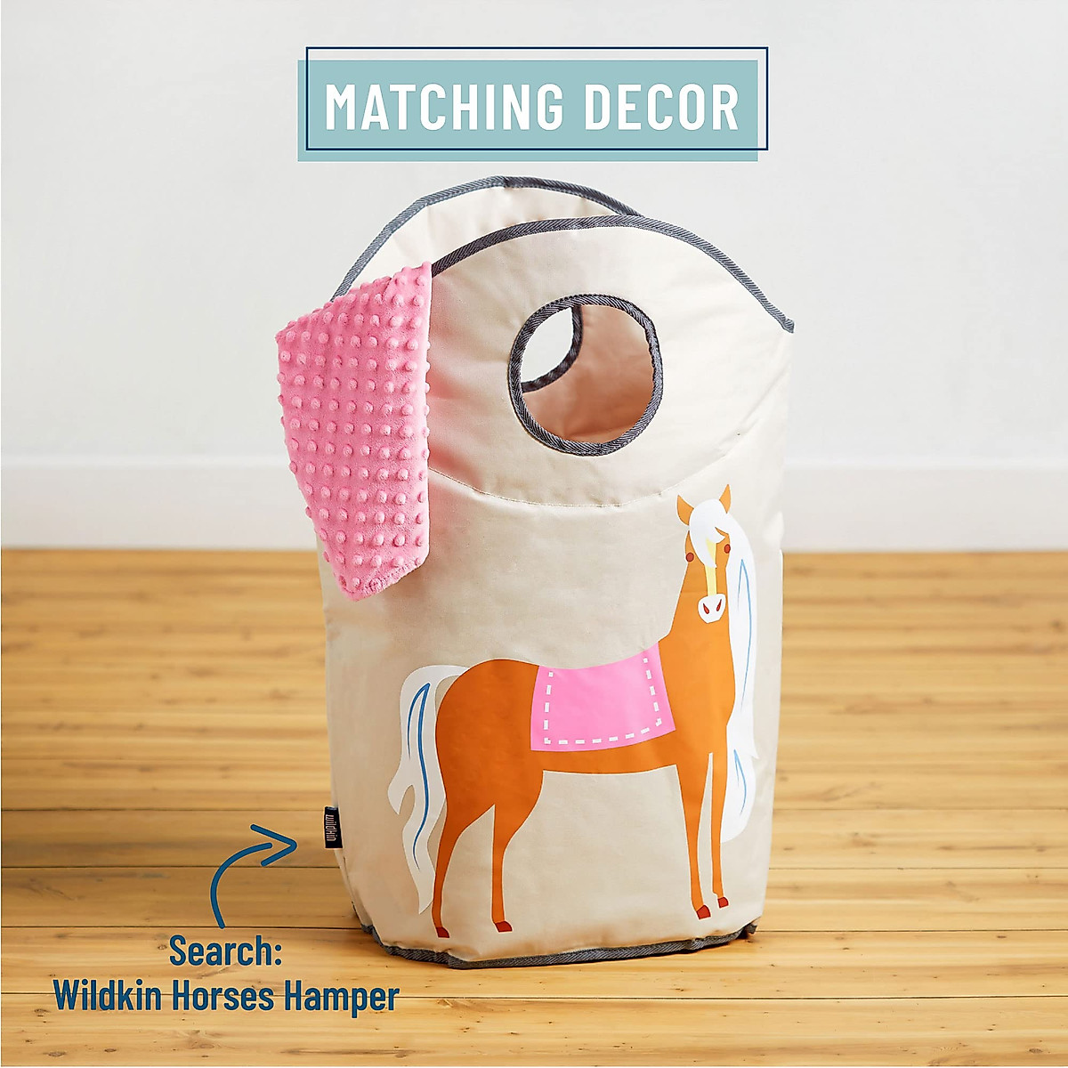 Wildkin 100% Cotton Kids Pillow Case for Boys & Girls, Soft & Breathable Fabric Pillow Cover, Kids Pillowcases Fits Standard Size Pillow, Measures 20 x 30 Inches (Horses)