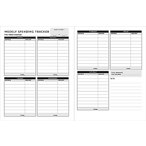 Weekly Budget Planner: A Year-Long Undated Spending Tracker