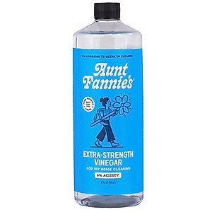 Aunt Fannie's All Purpose 6% Distilled White Cleaning Vinegar, 33 Ounce, Multipurpose Household Cleaner
