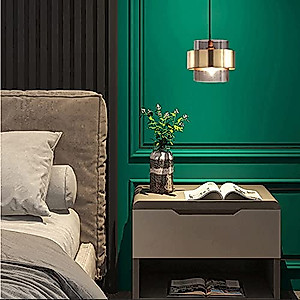 DULAB Nordic Mini Hanging Chandelier Lamp, Glass Pendant Light Fixtuers Modern Gold Drop Ceiling Lamp, Bedroom Bedside Restaurant Cafe Bar Suspension Lighting Fitting, E27/E26 Socket Suspension Lights